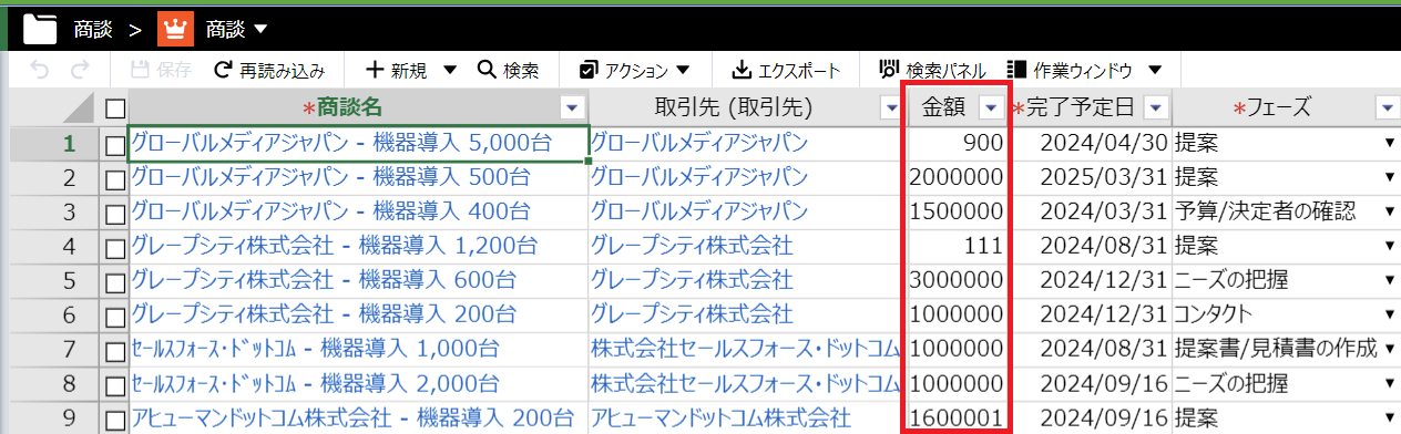 列に数値書式を設定する - RaySheet オンラインヘルプ 列に数値書式を設定する - RaySheet オンラインヘルプ